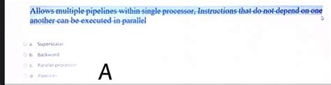 Solved Allows Multiple Pipelines Within Single Processor
