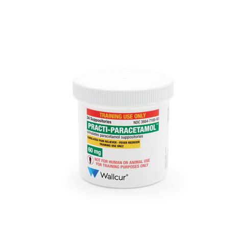 Practi Paracetamol 60mg Suppositories 1 Jar 1026205 Wallcur