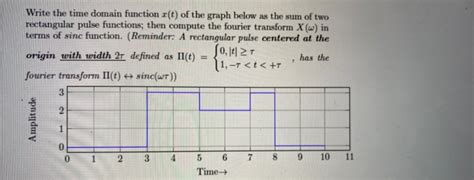 solved write the time domain function r t of the graph