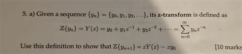 Solved sequence \\( \\left\\{y_{n}\\right\\}=\\left\\{y_{0}, | Chegg.com