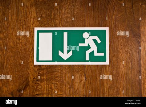 Emergency Exit Sign Stock Photo Alamy