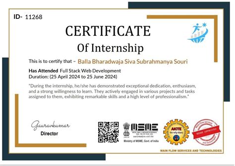 Finished Full Stack Web Development At Main Flow Balla Bharadwaj Posted On The Topic Linkedin