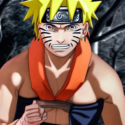 Side Close Up Portrait Of Naruto Background Insanely Realistic Arthub Ai