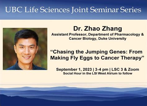 Lsi Bmb Joint Seminar Dr Zhao Zhang September 1 2023 300 Pm At
