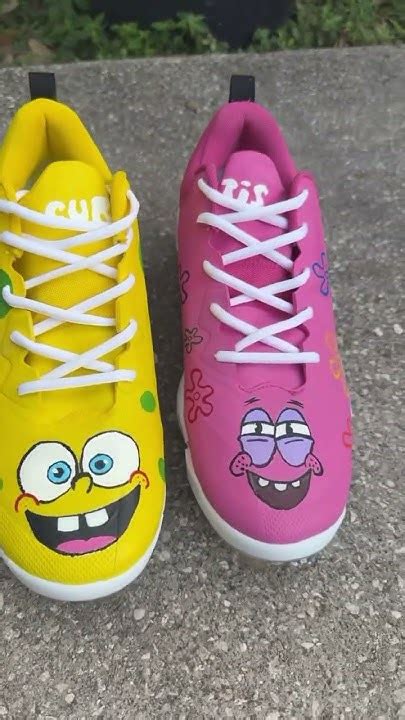 Spongebob And Patrick Custom Cleats😱🔥‼️ Customized Spongebobsquarepants