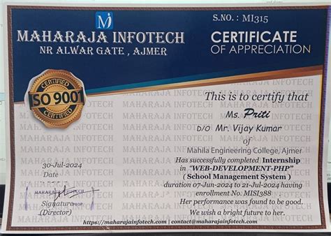 priti kumari on linkedin i am successfully completed internship in web devlopment php 45