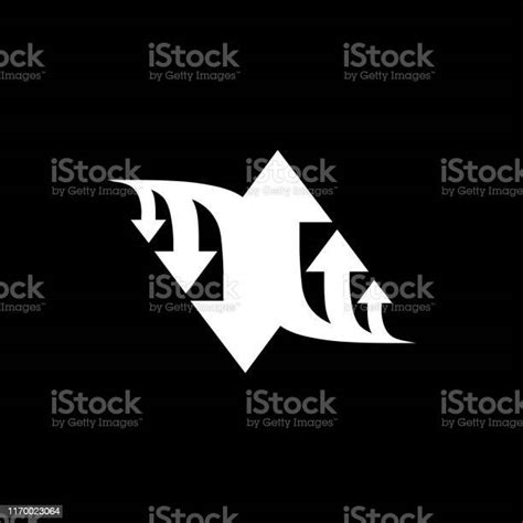 세 화살표 기호 방향 두 가지 방법 편평한 도로 방향 검정색 배경 벡터 일러스트 가리키기에 대한 스톡 벡터 아트 및 기타 이미지 가리키기 개념 거리 Istock