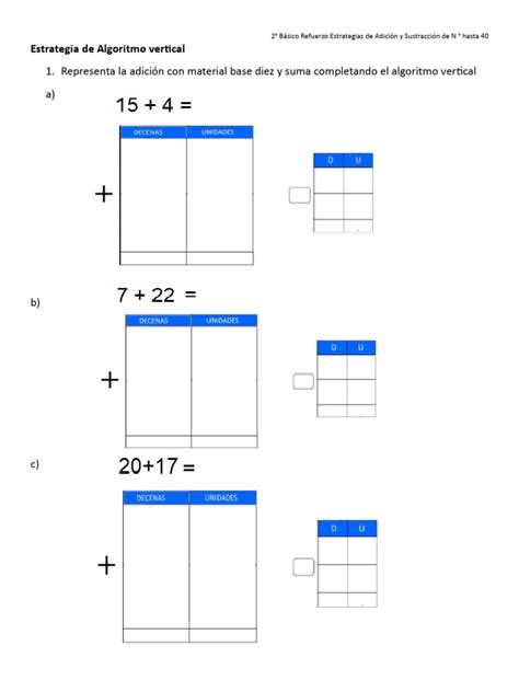 Refuerzo Estrategia De Algoritmo Vertical Pdf