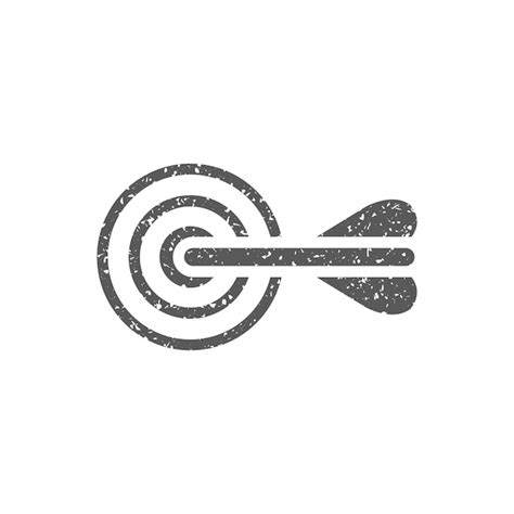 Icono De Diana De Flecha En La Ilustración De Vector De Textura Grunge Vector Premium