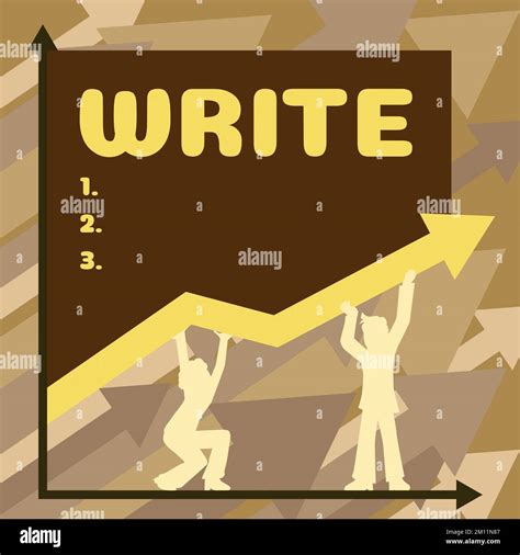 Hand Writing Sign Write Business Showcase Mark Letters Words Or Symbols On Surface Typically