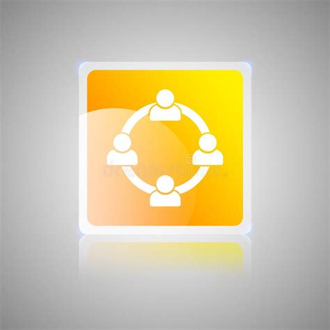 Communication Concept Orange Square Glassy Button Stock Illustration Illustration Of Isolated