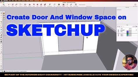 Create Doors And Window Space On Sketchup Sketchup Tutorial Interior Eight Youtube