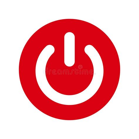 Shutdown Icon Power On Off Icon Red Background Stock Vector Illustration Of Icon Signage
