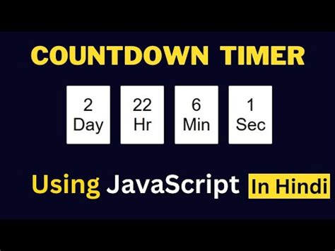 How To Create A Countdown Timer With JavaScript YouTube