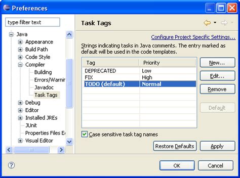 How Do I Enable Todofixmexxx Task Tags In Eclipse Stack Overflow