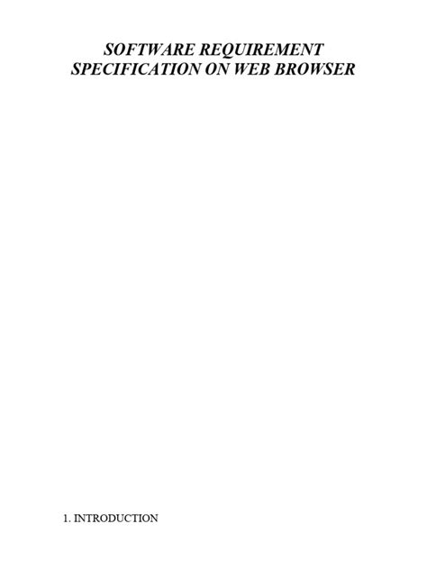 Software Requirement Specification On Web Browser 1 Pdf World Wide Web Internet And Web