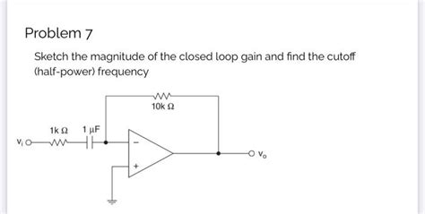 Solved Sketch The Magnitude Of The Closed Loop Gain And Find Chegg Com