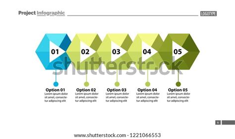 Five Steps Process Chart Slide Template Stock Vector Royalty Free Shutterstock