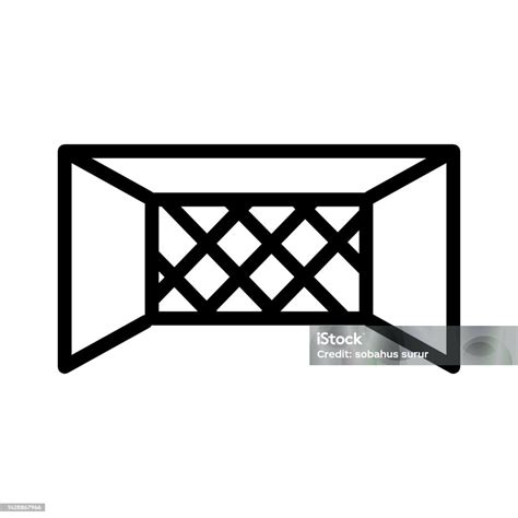 축구 골 라인 아이콘 축구 벡터 아이콘 모바일 개념과 웹 디자인의 간단한 그림 편집 가능한 간단한 디자인 디자인 템플릿 벡터