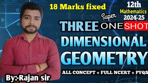 3d Geometry Class 12 Maths Youtube