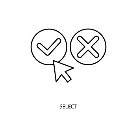 Select Concept Line Icon Simple Element Illustration Select Concept Outline Symbol Design