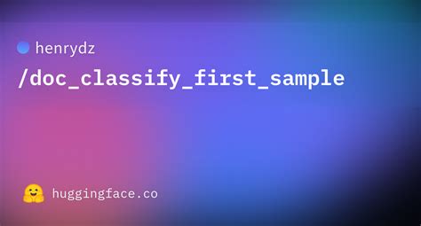 Henrydzdocclassifyfirstsample At Main