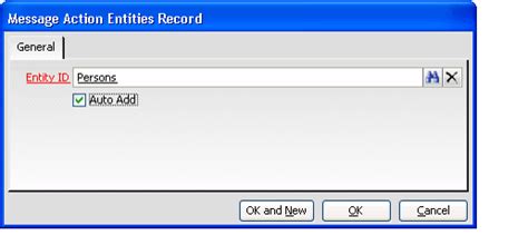about the message action entities form aptify support