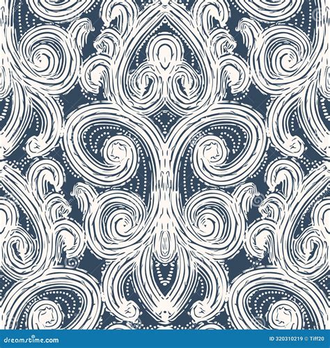 Monochrome Seamless Pattern With A Simple Abstract Drawing Stock Illustration Illustration Of