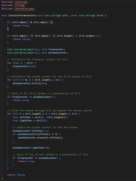 solved containspermutation cpp given two strings str1 and