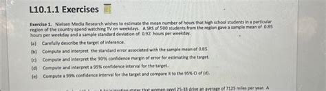 solved exercise 1 nielsen media research wishes to estimate