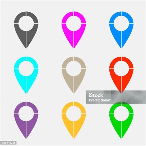 Gps입니다 글로벌 포지셔닝 시스템입니다 포인터 아이콘입니다 벡터 일러스트 레이 션 가리키기에 대한 스톡 벡터 아트 및 기타