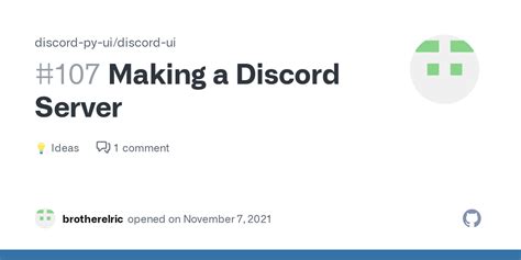 Making A Discord Server Discord Py Ui Discord Ui Discussion Github