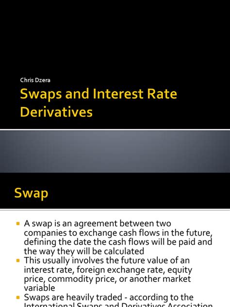 Swaps And Interest Rate Derivatives Pdf Swap Finance Derivative Finance