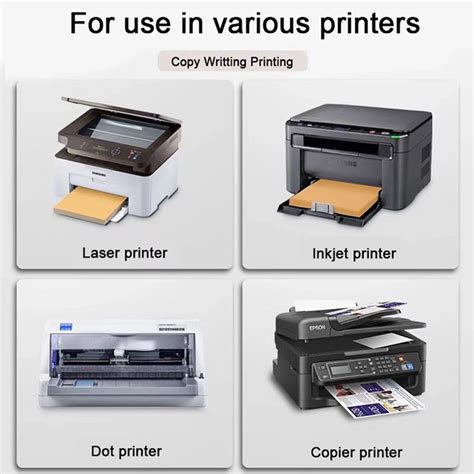 잉크젯 레이저 프린터용 접착식 라벨 스티커 용지 고점착성 브라운 크래프트 종이 스티커 무료 배송 A5 A4 종이