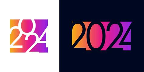 Colorful And Interconnected New Year 2024 Logo Design 27444677 Vector