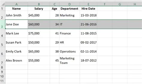 excel modifying columns rows and cells geeksforgeeks