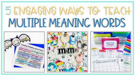 5 Engaging Multiple Meaning Word Activities Life Between Summers
