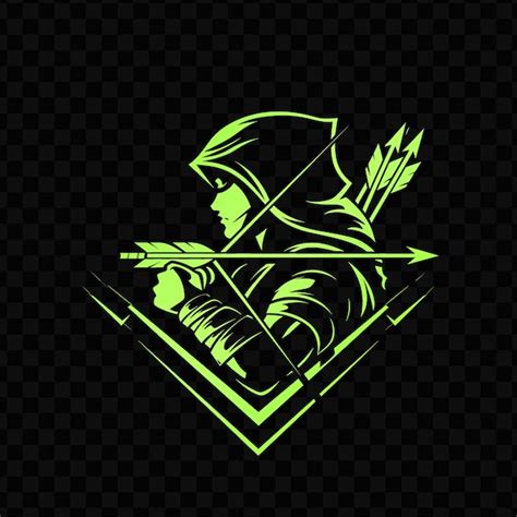 Premium Psd Psd Vector Medieval Archer Guild Emblem Logo With Longbow And Feather F Simple