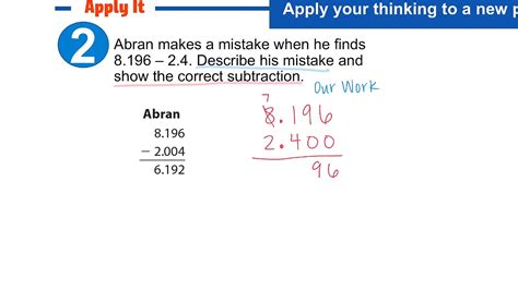 Using The Standard Algorithm To Addsubtract Decimals Youtube