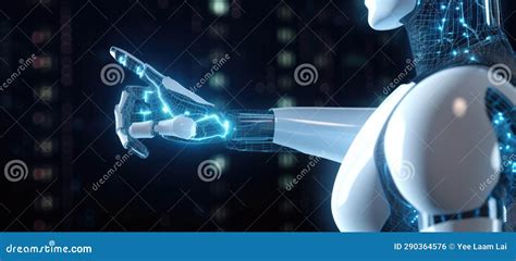 Ai Artificial Intelligence Technology Robot Robotic Arm Stock Illustration Illustration Of