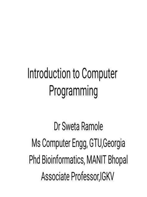 Ppt 16 Introduction To Computer Pdf A4agriculture
