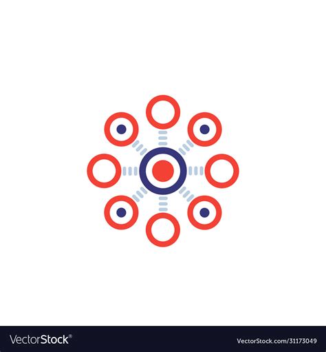 Decentralization Flat Icon Royalty Free Vector Image