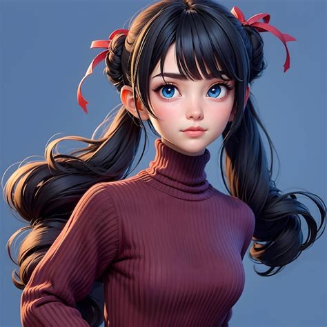 3d Female Character Premium Ai Generated Image
