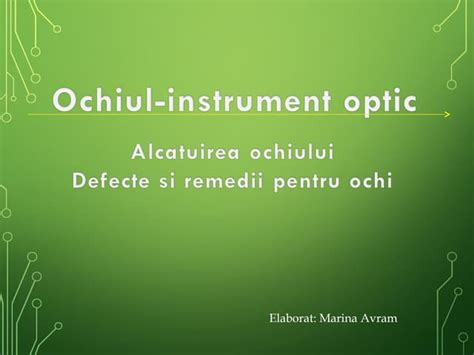 Ochiul Ppt
