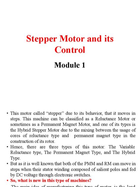 module1 stepper motor and its control pptx pdf