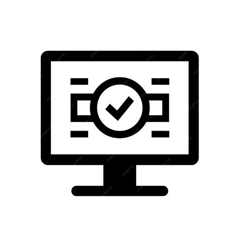 Computer Monitor With A Check Mark Symbol Indicating Completion Or Approval Premium Ai