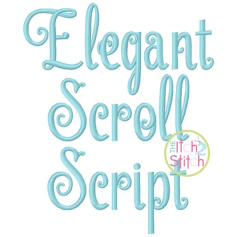 Elegant Scroll Script Font 10 15 20 Etsy