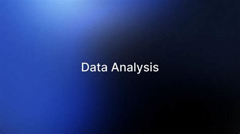 Data Analysis