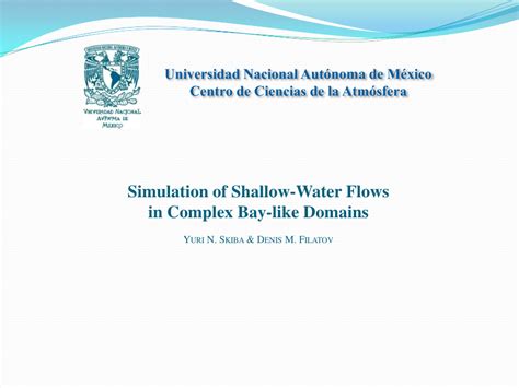 Pdf Simulation Of Shallow Water Flows In Complex Bay Like Domains