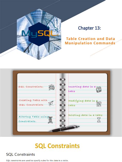 2chap 13 Table Creation And Data Manipulation Commands Pdf